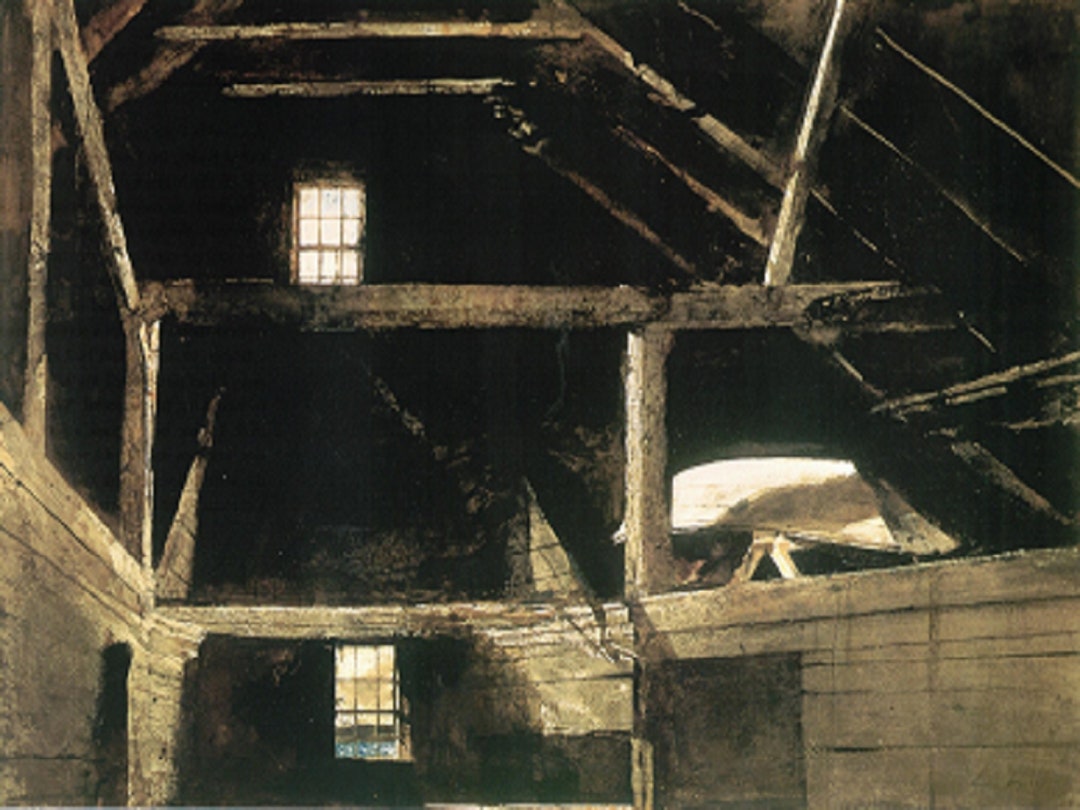 Andrew Wyeth: "rafters", Extremely Rare Original Bookplate Print ...