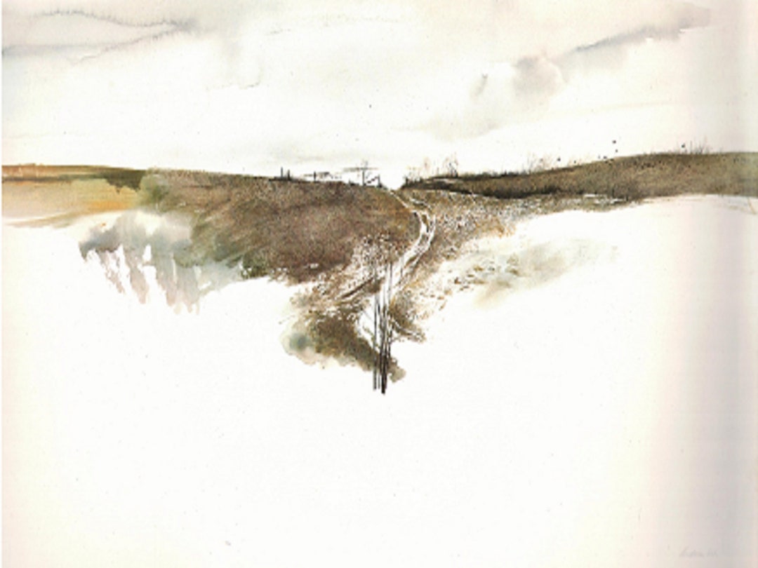 Andrew Wyeth: “flock of Crows", Extremely Rare Vintage Bookplate Print ...