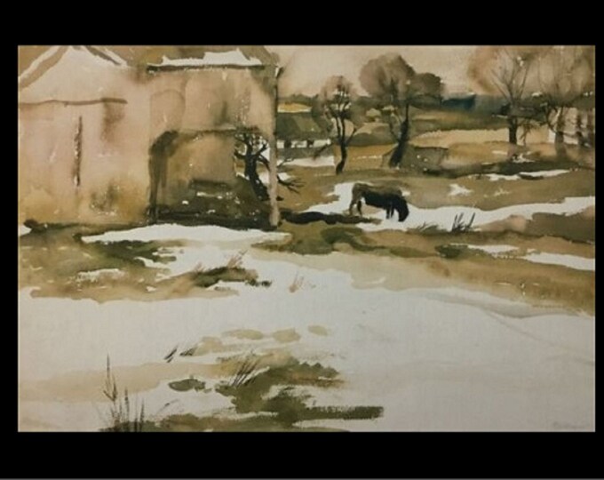 Andrew Wyeth: "mcvey’s Barn", Extremely Rare Original, New Bookplate ...