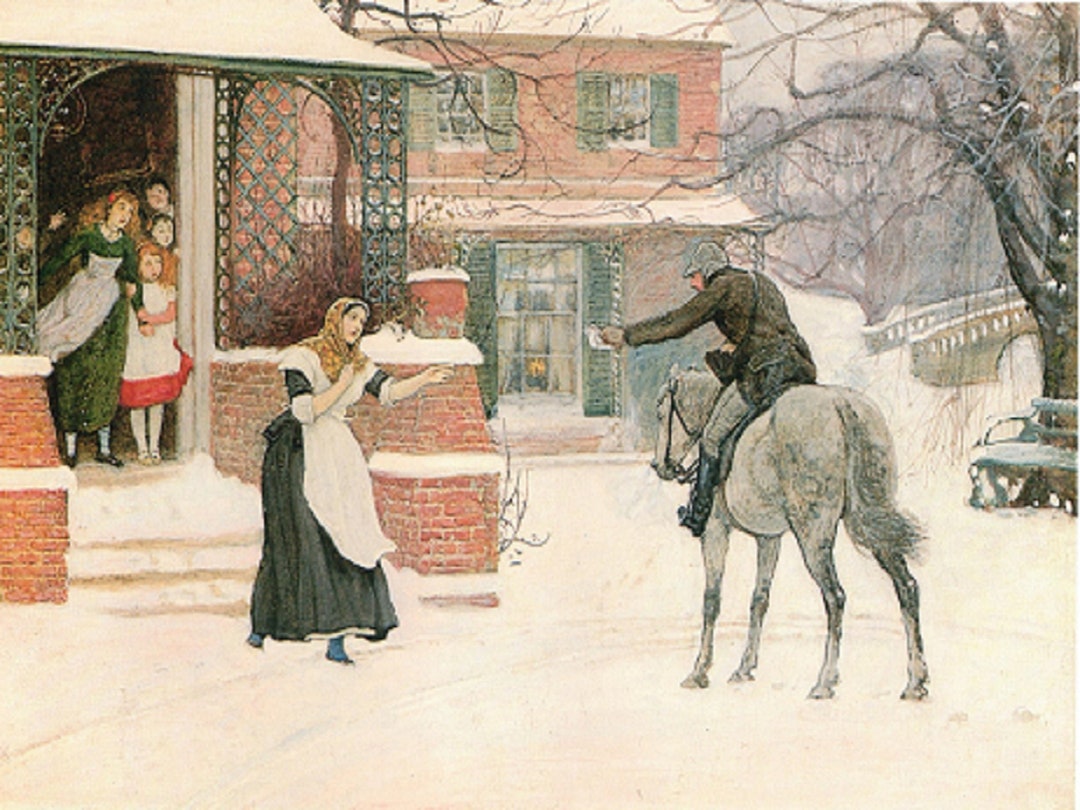 Robert Walker Macbeth: “greeting the Postman", Extremely Rare Vintage ...