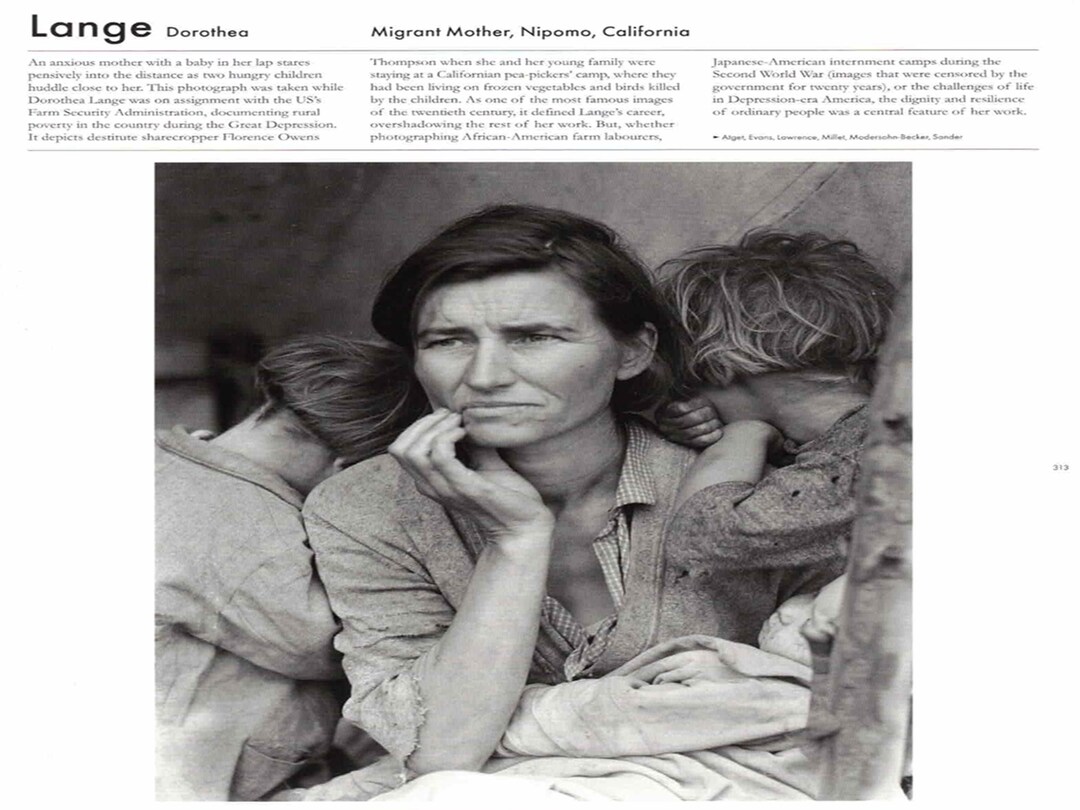 Dorthea Lange: “migrant Mother, Nipomo, California", Extremely Rare ...