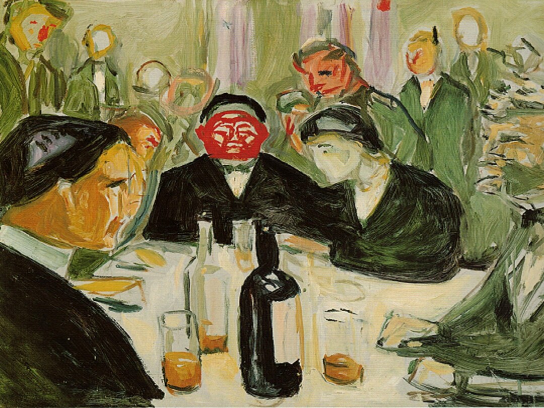 Edvard Munch: "around the Table II (drinking Bout)", Extremely Rare ...