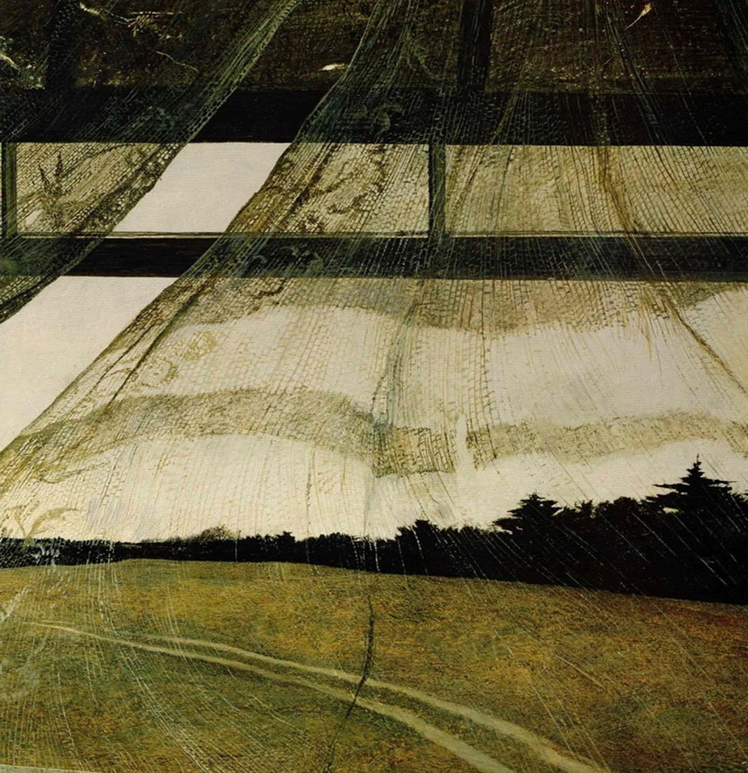 Andrew Wyeth: "open Window", Extremely Rare Full Page Bookplate Print ...