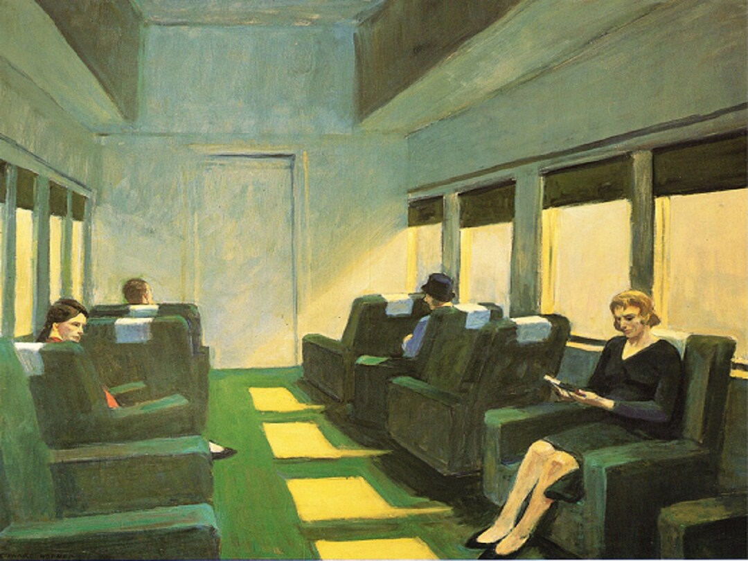 Edward Hopper: “chair Car", Extremely Rare Original Bookplate Print ...