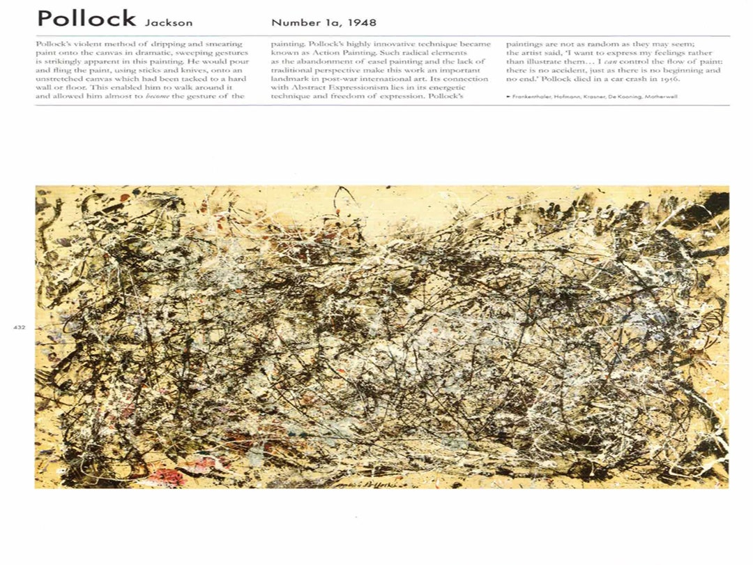 Jackson Pollock: “no. 1a, 1948", Extremely Rare Original Bookplate ...