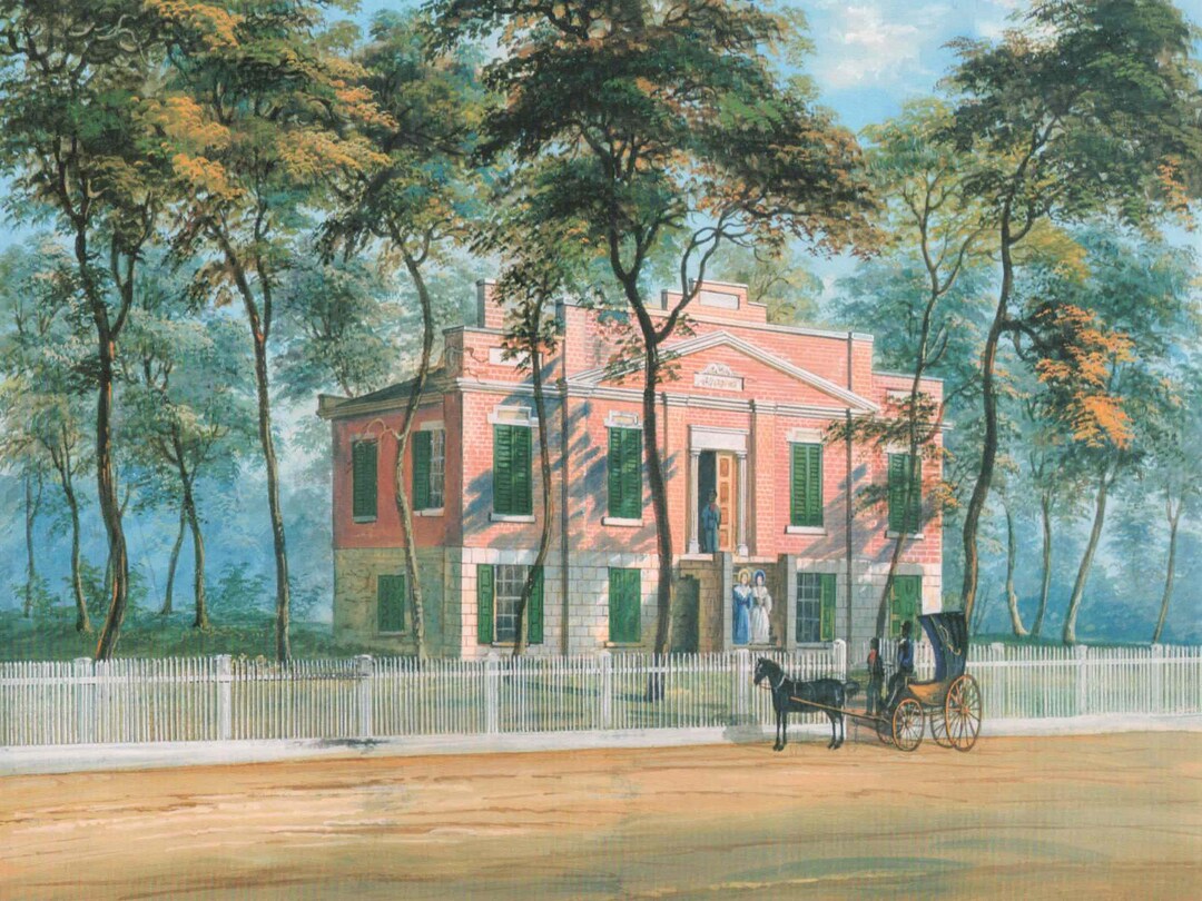John Caspar Wild: "residence of Mrs. Ann Biddle", Extremely Rare ...