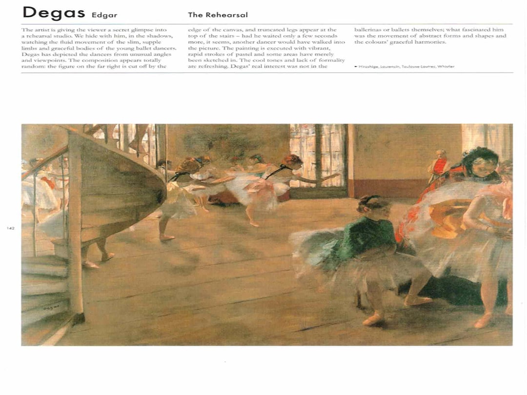 Edgar Degas: “the Rehearsal", Extremely Rare Original Bookplate Print ...