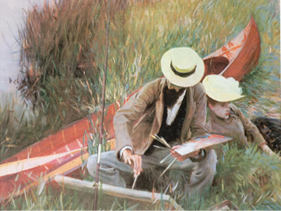 John Singer Sargent: "fishing", Extremely Rare Original, New Bookplate ...