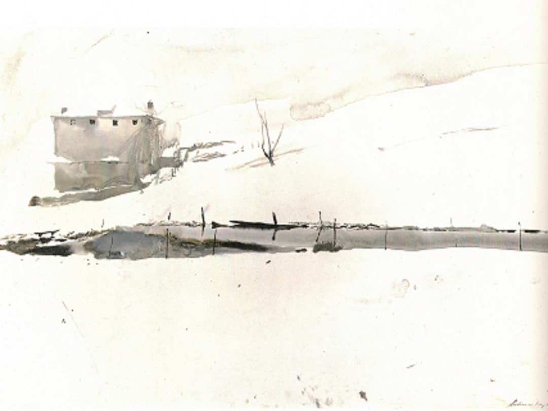 Andrew Wyeth: farm Pond, Extremely Rare Vintage Bookplate Print ...