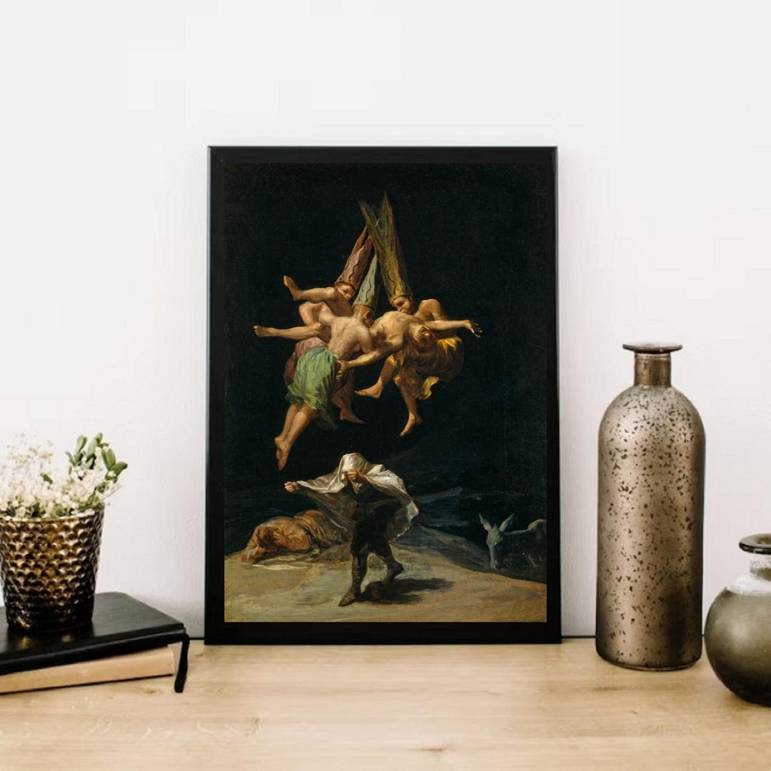 Giclée Fine Art Print; "the Witches Flight" by Francisco De Goya; Fine ...
