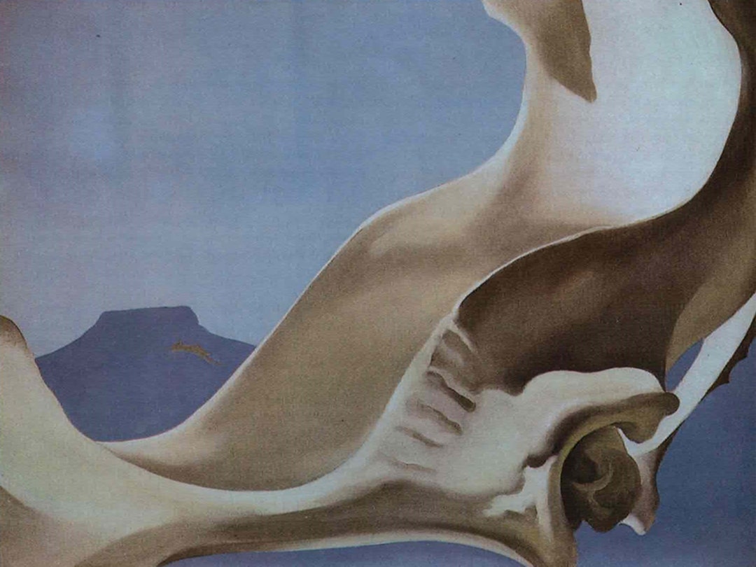 Georgia O'keeffe: “pelvis With Pedernal”, Extremely Rare Vintage ...