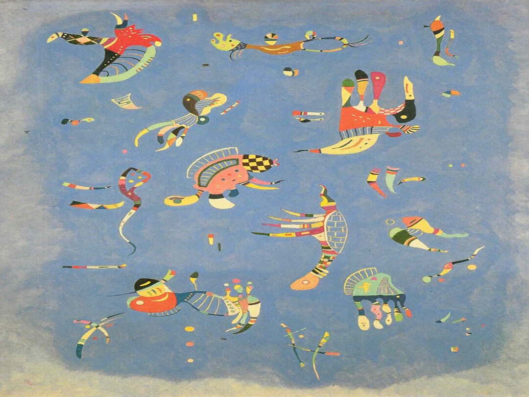 Wassily Kandinsky: “sky Blue", Extremely Rare Vintage Bookplate Print ...