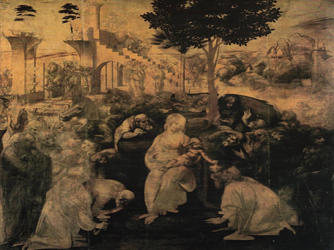 Leonardo Da Vinci: "adoration of the Magi", Extremely Rare Original ...