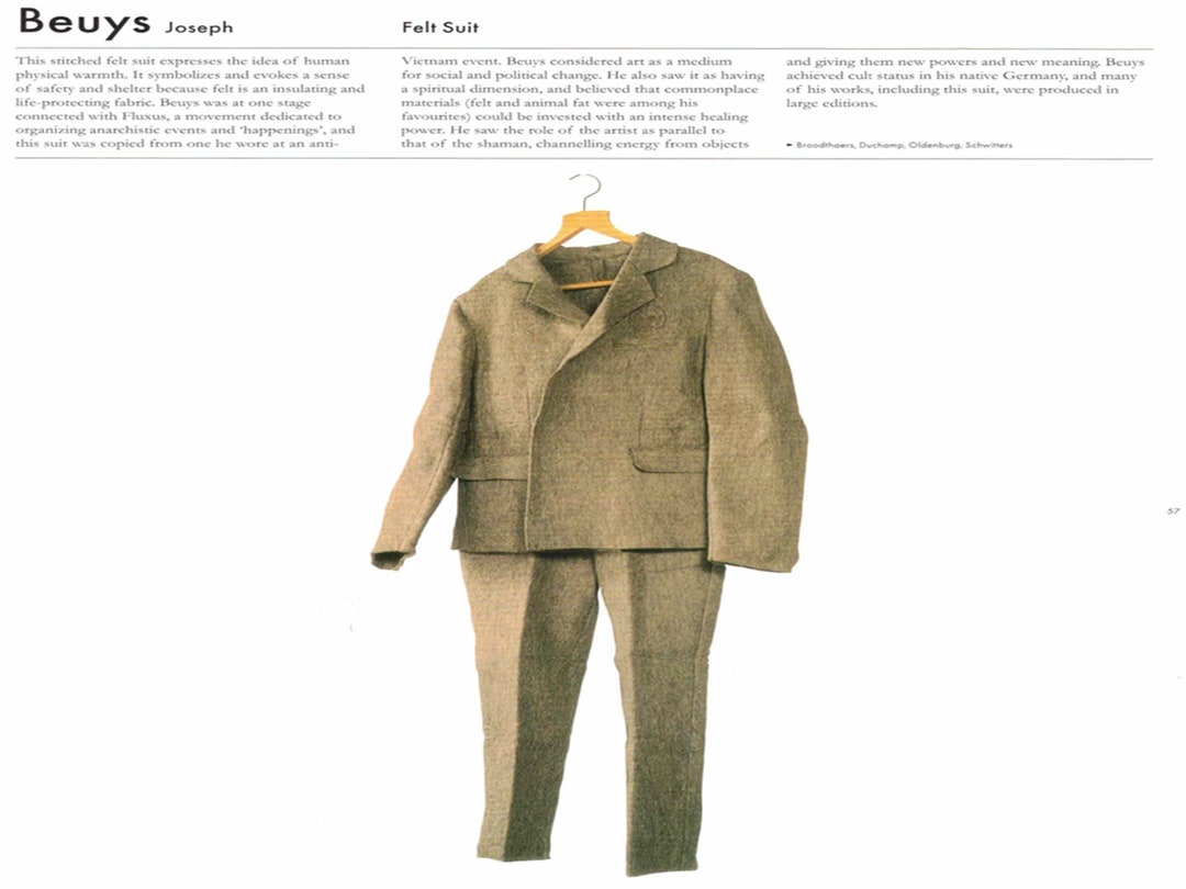 Joseph Beuys: “felt Suit", Extremely Rare Original Bookplate Print ...