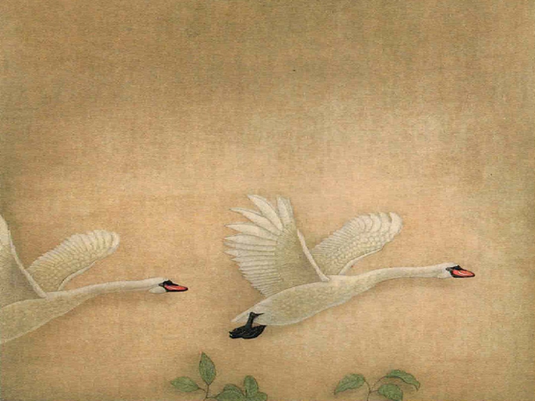 K.B. Hwang: "swan", Extremely Rare Original Vintage Bookplate Print ...