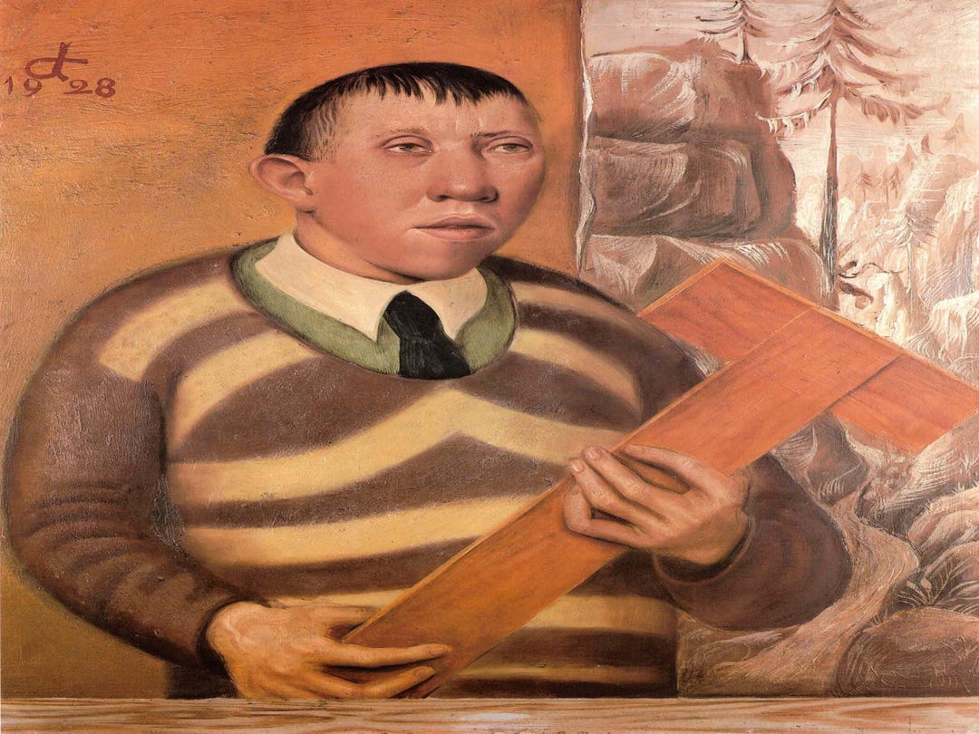 Otto Dix: “the Painter", Extremely Rare Vintage Bookplate Print ...