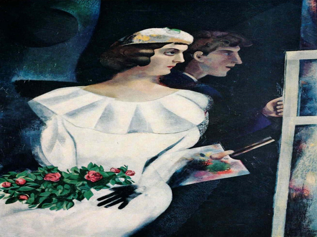 Marc Chagall: "double Portrait", Extremely Rare Vintage Bookplate Print ...