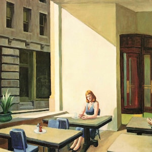 Edward Hopper: “sunlight in A Cafeteria", Extremely Rare Vintage ...