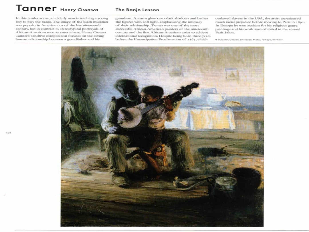 Henry Ossawa Tanner: “the Banjo Lesson", Extremely Rare Original ...