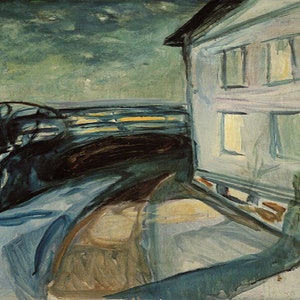 Edvard Munch: "house Wall in Moonlight", Extremely Rare Original ...