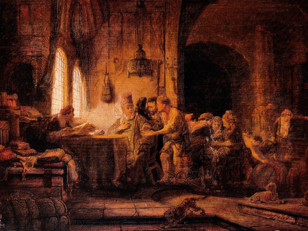 Rembrandt: “parable of the Laborers in the Vineyard", Extremely Rare ...