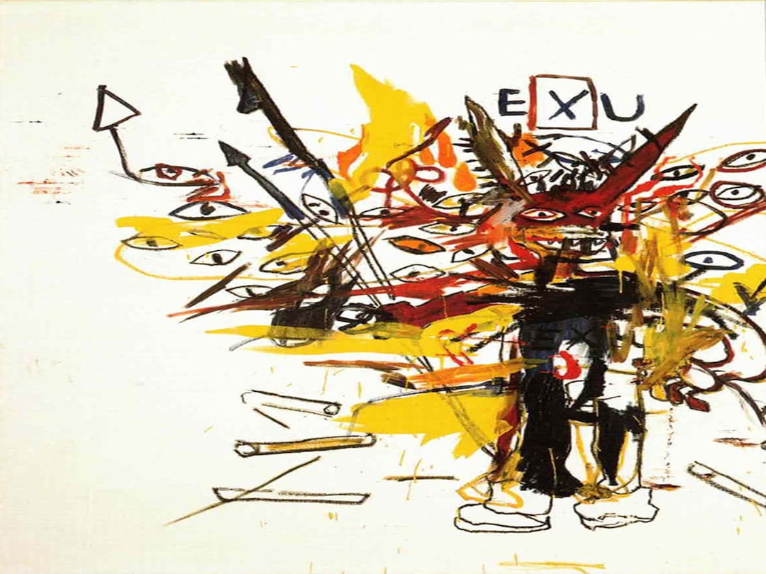Jean-michel Basquiat: “exu", Extremely Rare Original Bookplate Print ...