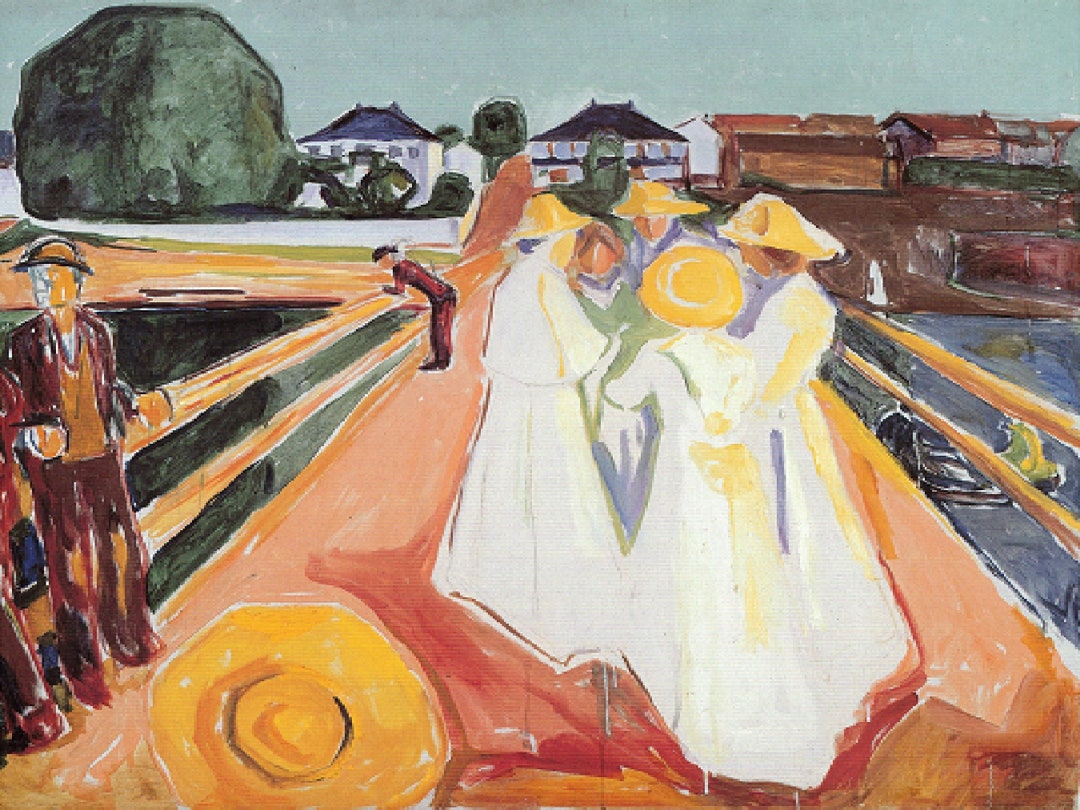 Edvard Munch: "the Ladies on the Bridge", Extremely Rare Original ...
