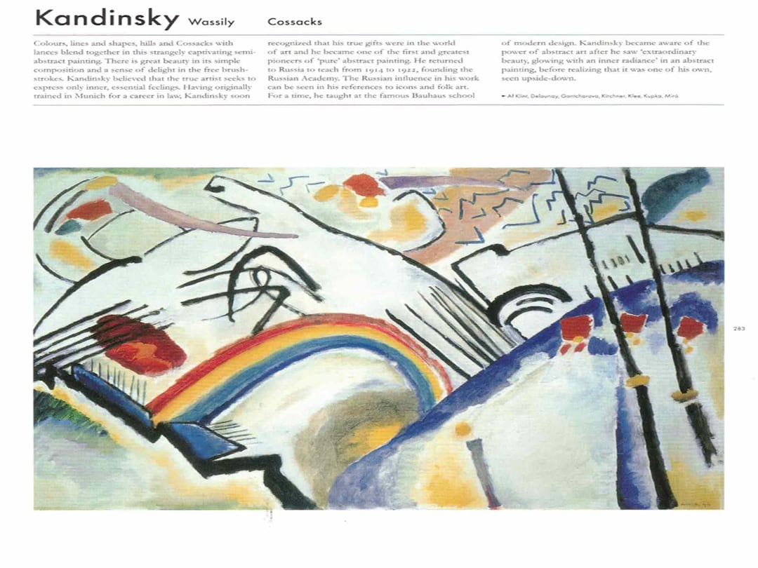 Wassily Kandinsky: “cossacks", Extremely Rare Original Bookplate Print ...