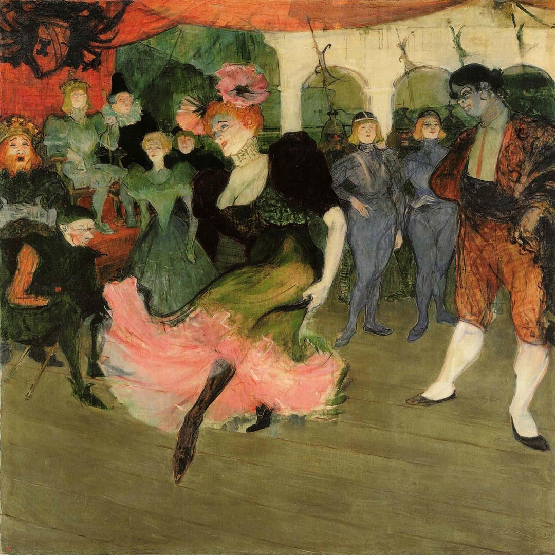 Henri Toulouse-lautrec: “dancing the Bolero", Extremely Rare Original ...