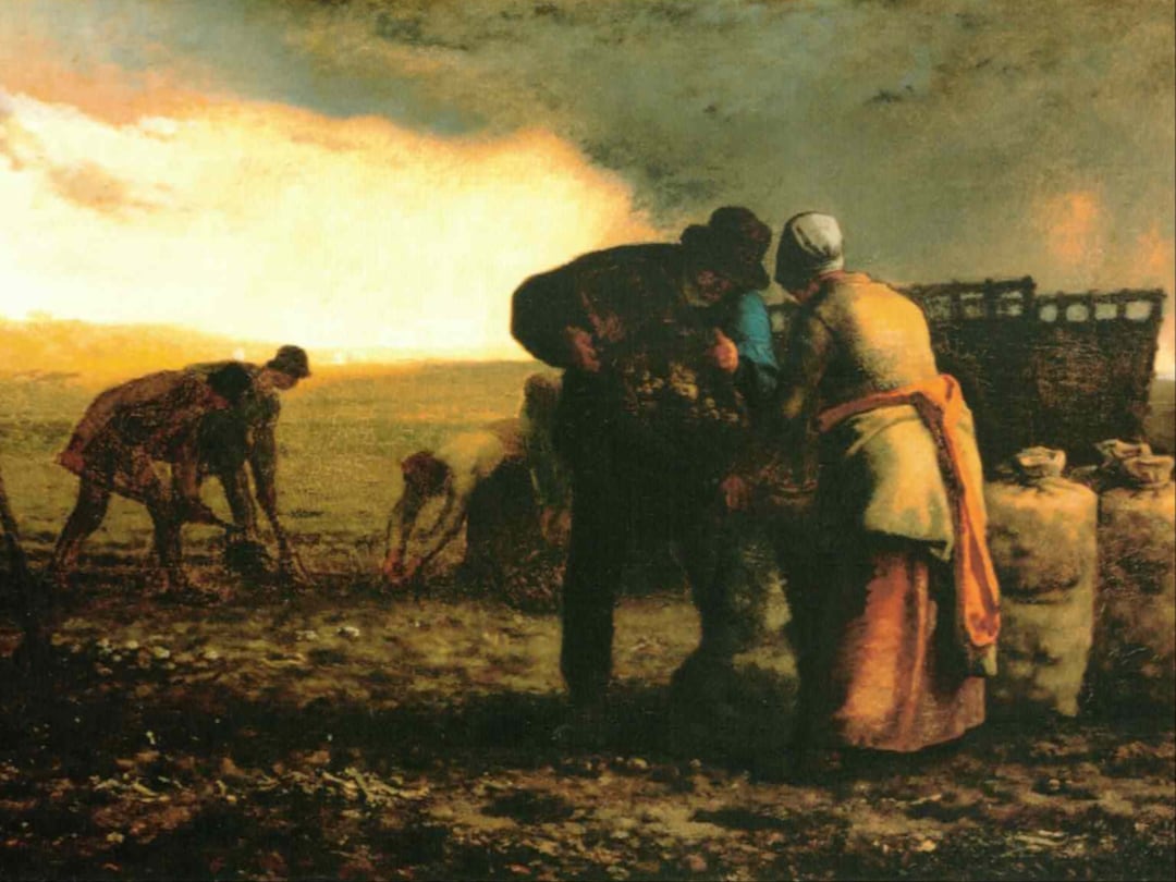 Jean-francois Millet: "the Potato Harvest", Extremely Rare Original ...