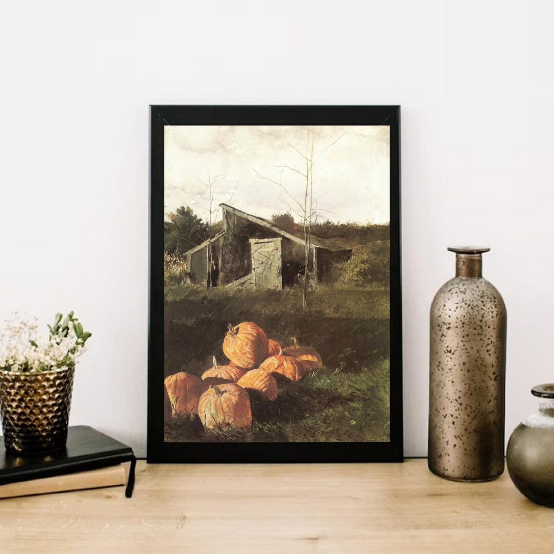 Giclée Fine Art Print; "pumpkins" by Andrew Wyeth; Fine Art Print ...
