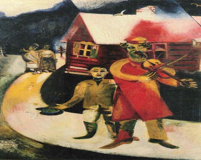 Marc Chagall: "the Fiddler", Extremely Rare Original, New Bookplate ...