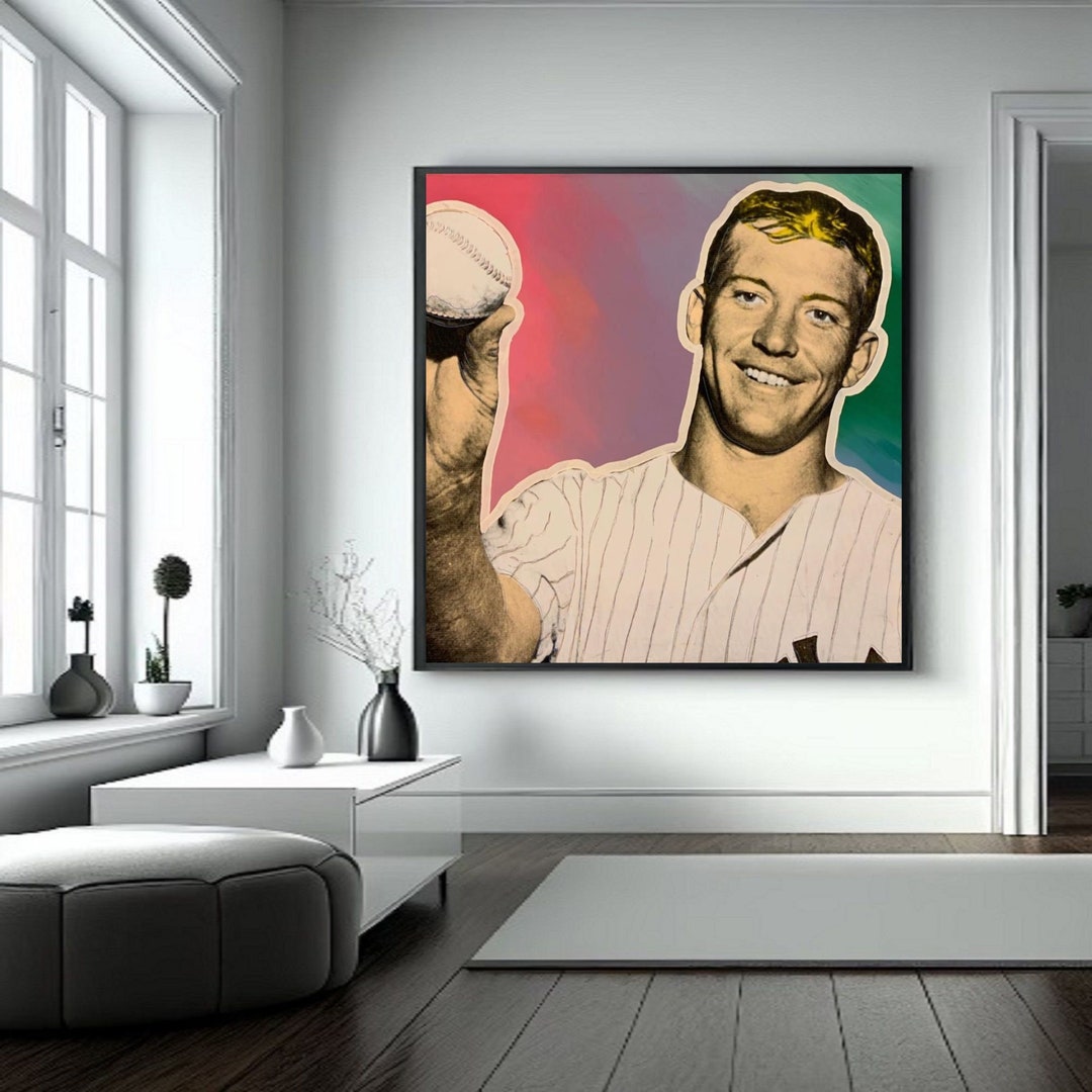 Giclée Fine Art Print; "mickey Mantle" by Steve Kaufman; Fine Art Print ...