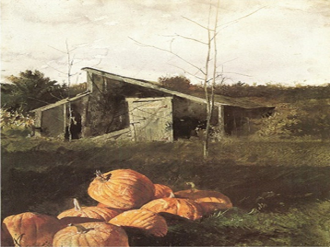 Andrew Wyeth: pumpkins, Extremely Rare Original Bookplate Print ...