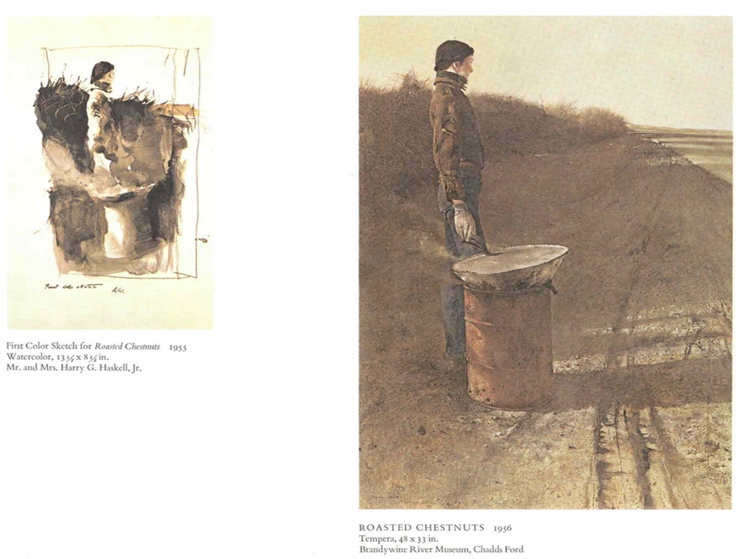 Andrew Wyeth: "roasted Chestnuts", Extremely Rare Vintage Bookplate ...