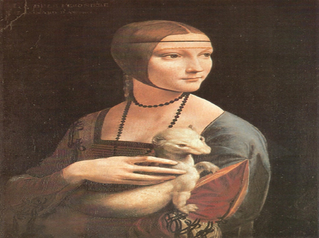Leonardo Da Vinci: portrait of A Woman With an Ermine, Extremely Rare ...
