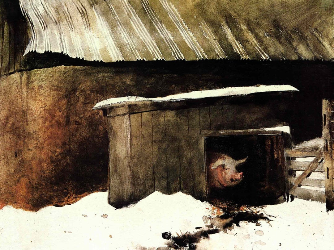 Jamie Wyeth: “house of Pig", Extremely Rare Full Page Bookplate Print ...