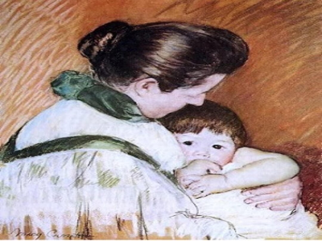 Mary Cassatt: “sleepy Thomas Sucking His Thumb", Extremely Rare Vintage ...