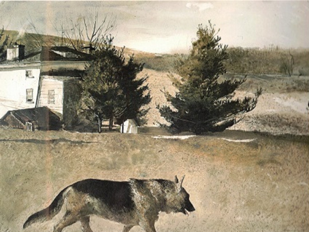 Andrew Wyeth: “patrolling", Extremely Rare Vintage Bookplate Print ...