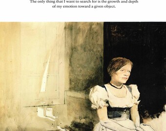 Andrew Wyeth: “loden Coat", Extremely Rare Vintage Bookplate Print ...