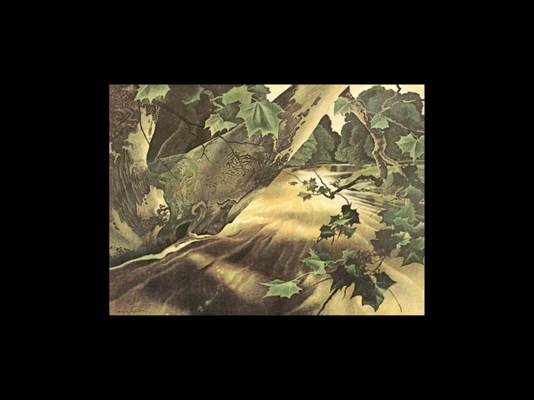 Andrew Wyeth: "spring Freshet", Extremely Rare Vintage Bookplate Print ...