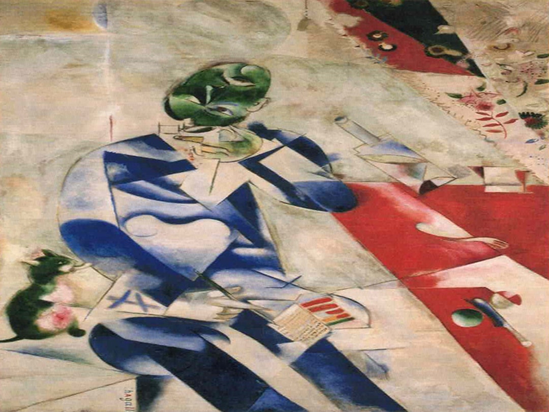 Marc Chagall: "half Past Three (the Poet)", Extremely Rare Original ...