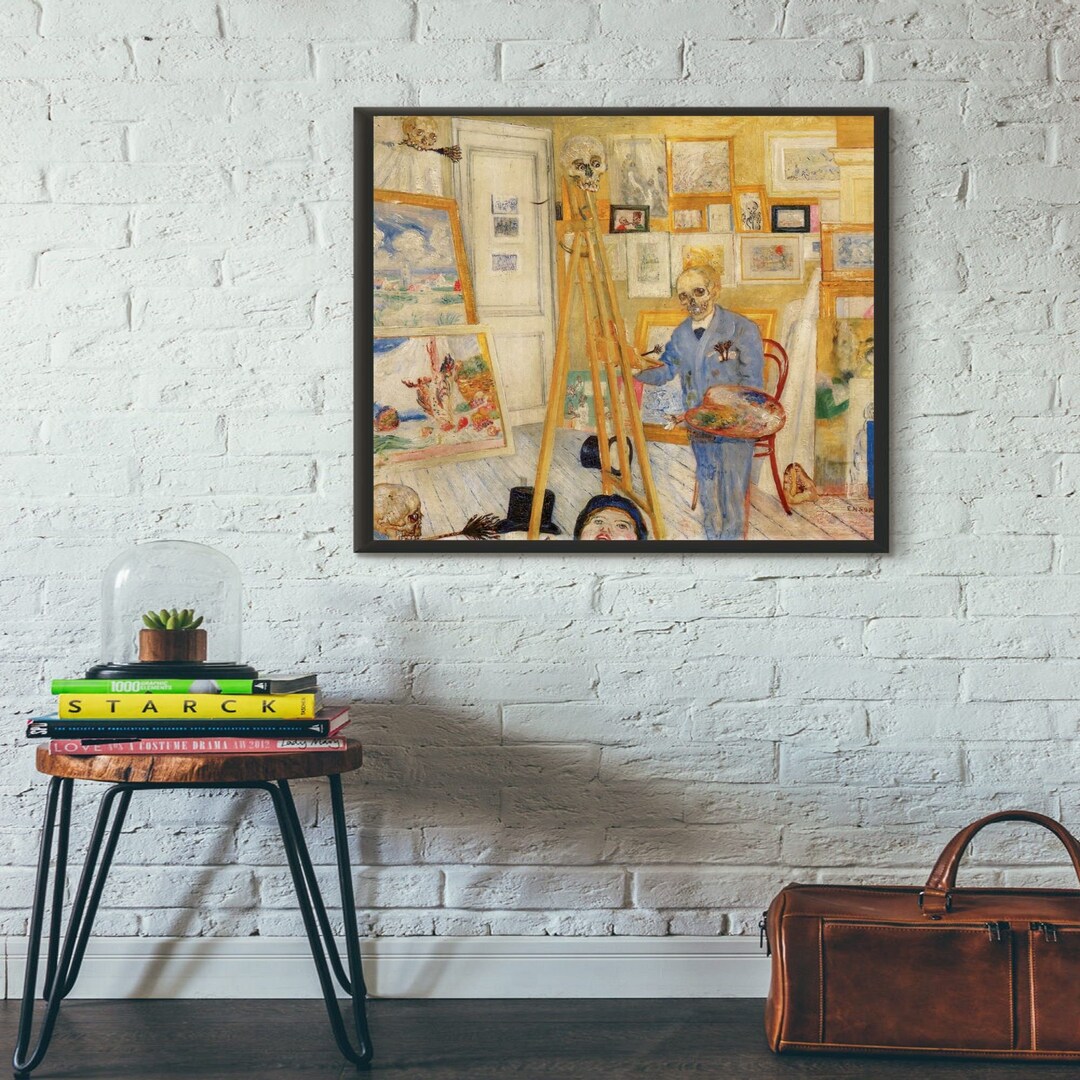 Giclée Fine Art Print; "the Skeleton Painter" by James Ensor; Fine Art ...
