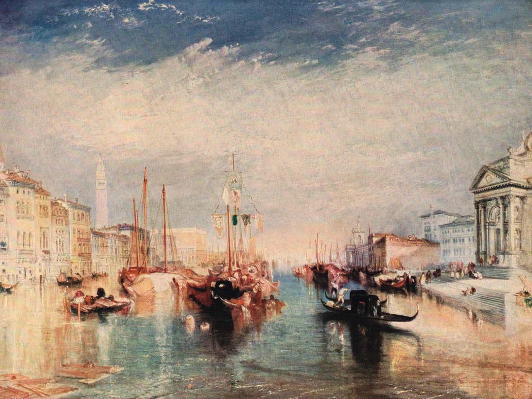 Joseph Mallard Turner: "grand Canal, Venice", Extremely Rare Vintage ...
