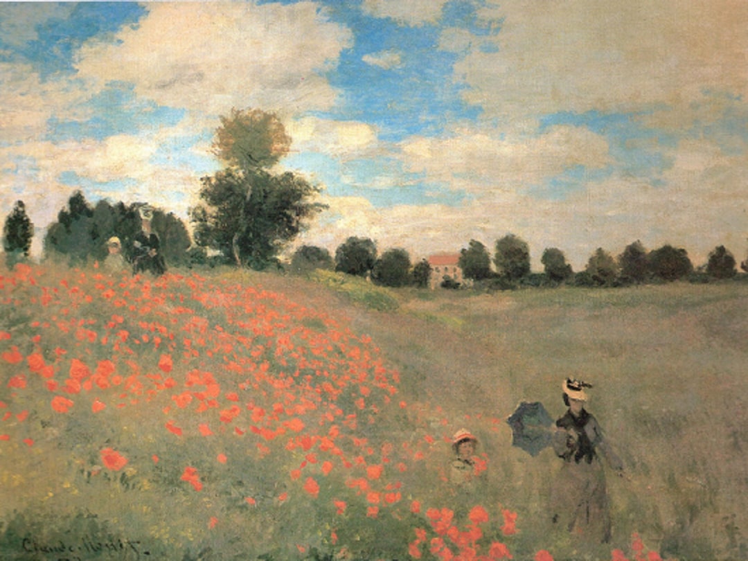 Claude Monet: "field of Poppies", Extremely Rare Original Bookplate ...