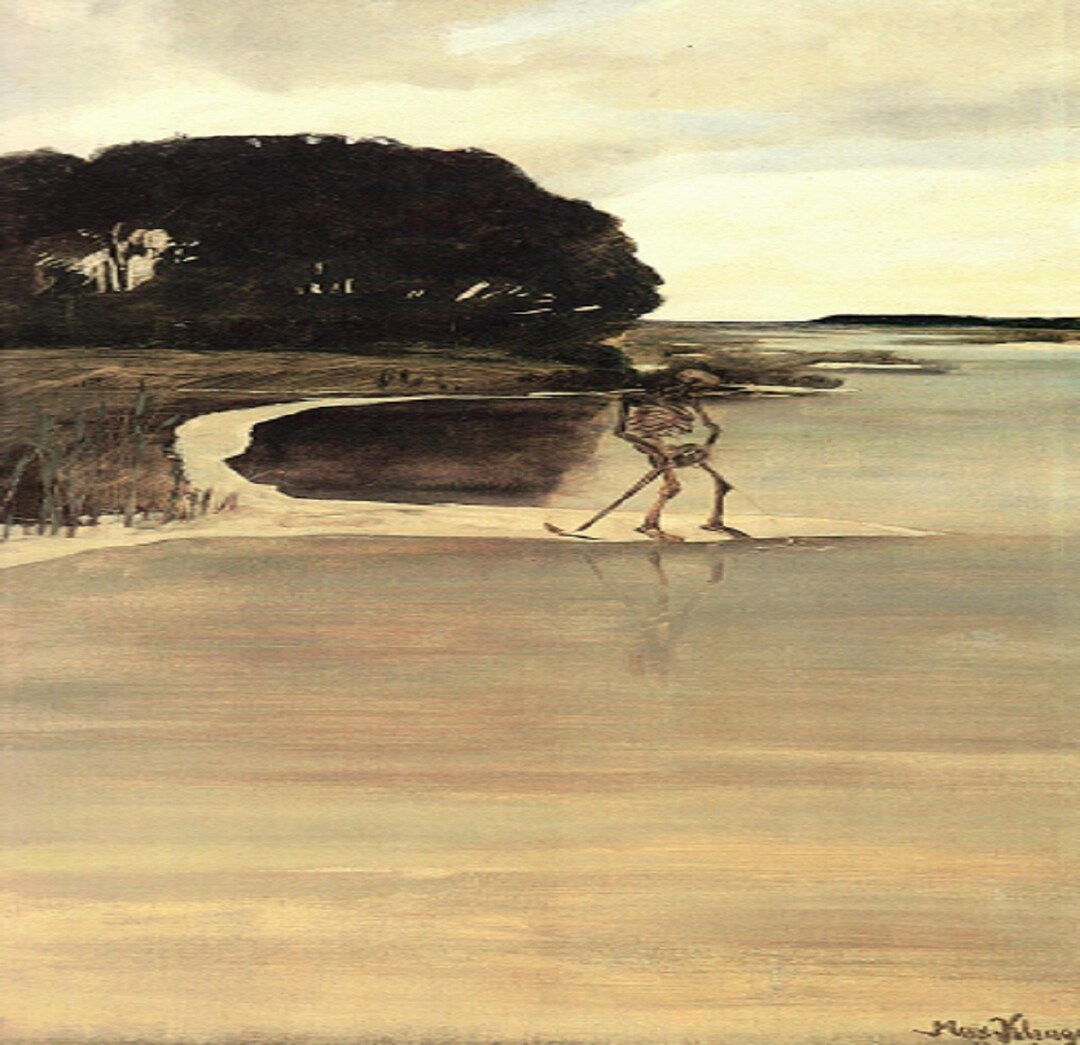 Max Klinger: “death Piddling", Extremely Rare Vintage Bookplate Print ...