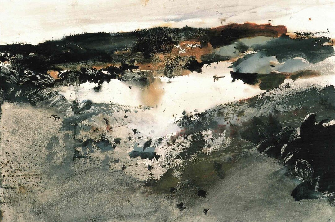 Andrew Wyeth: "untitled, 1951", Extremely Rare Vintage Bookplate Print ...
