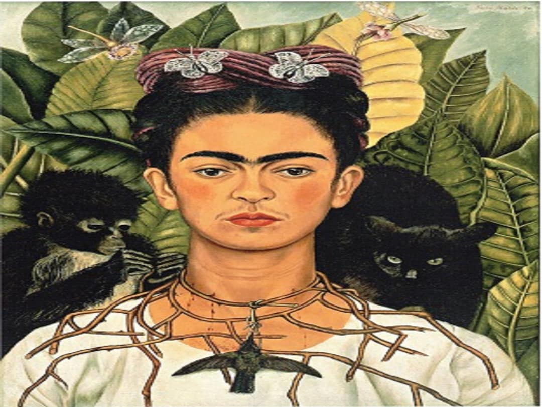 Frida Kahlo: self-portrait With Necklace of Thorns, Extremely Rare ...