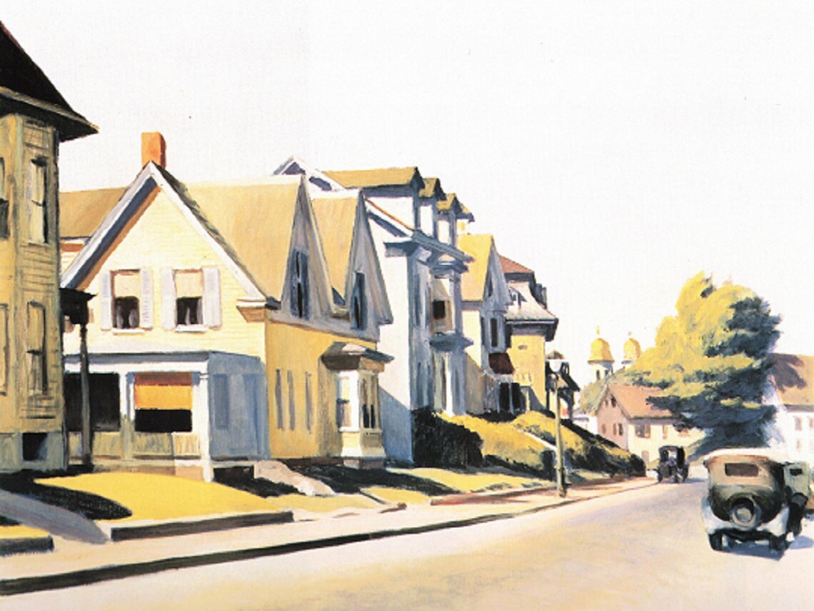 Edward Hopper: “street Scene, Gloucester", Extremely Rare Vintage ...