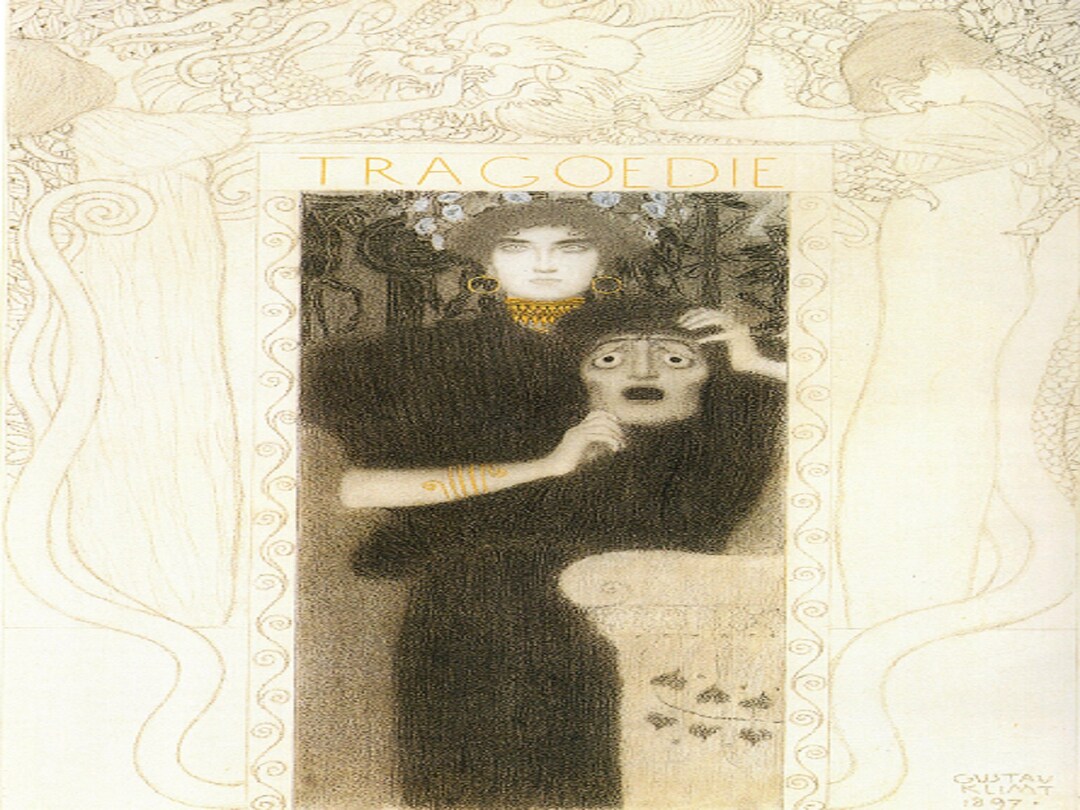 Gustav Klimt: “allegory of Tragedy", Extremely Rare Original Bookplate ...